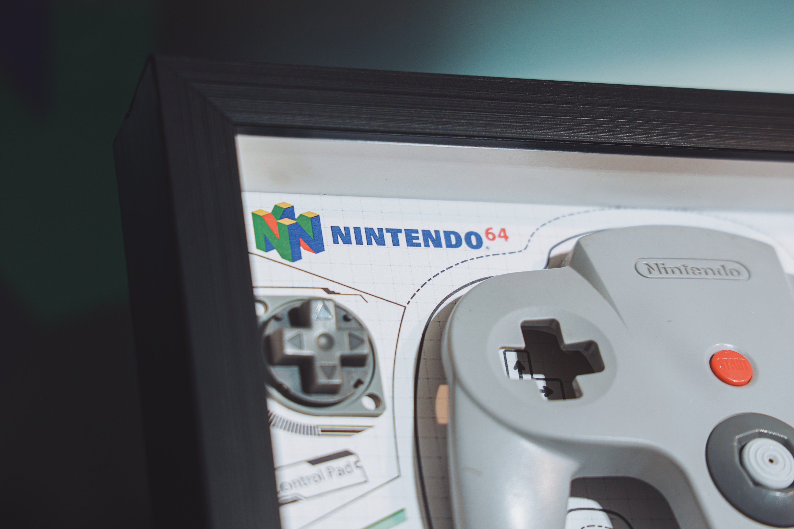 Disassembled Nintendo N64 Controller, Disassemble Game Art, Frame Wall ...