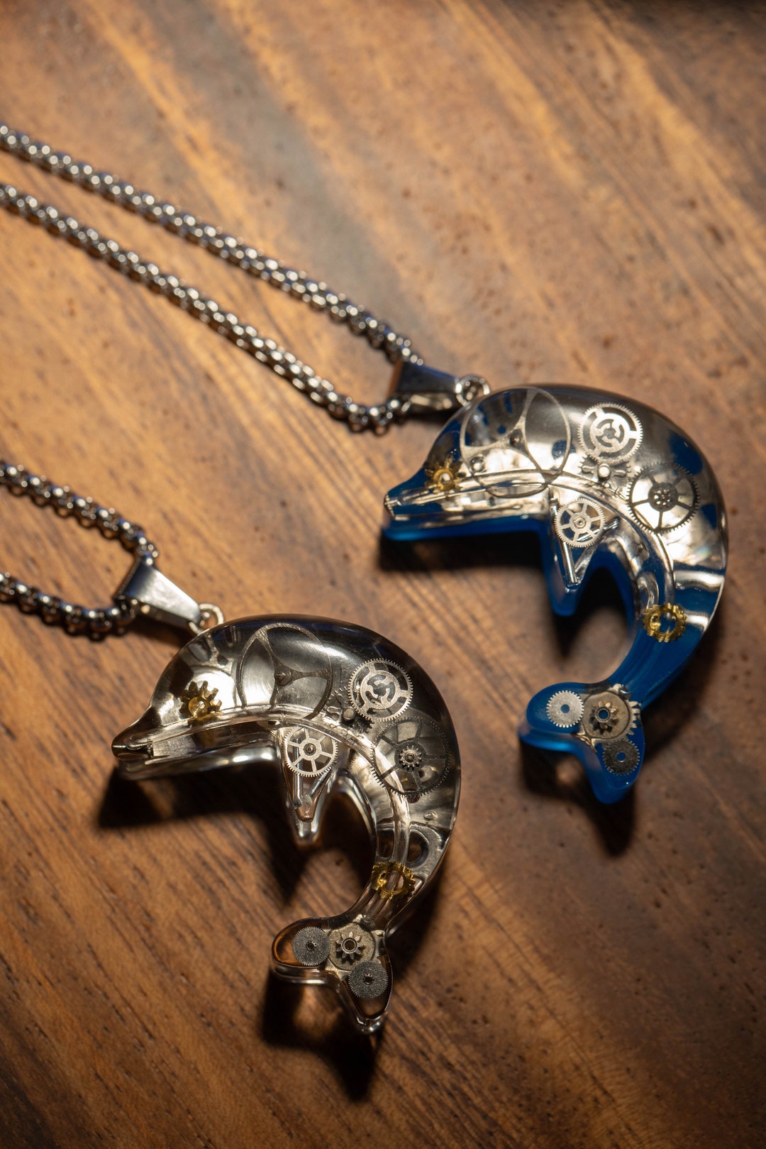 Cyberpunk Necklace With Dophin Pendant, Unique Circuit Necklace, IT ...