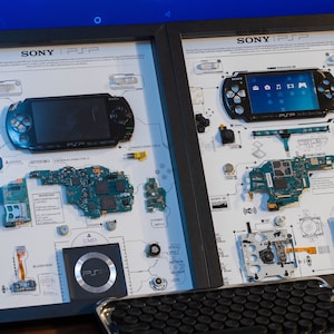 Disassembled PSP 1000 3000 With Frame, Disassemble Art, Sony ...