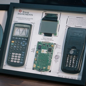 Disassembled Ti 83 Calculator With Frame, Frame Art of Texas Instrument ...