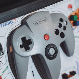 Disassembled Nintendo N64 Controller, Disassemble Game Art, Frame Wall ...