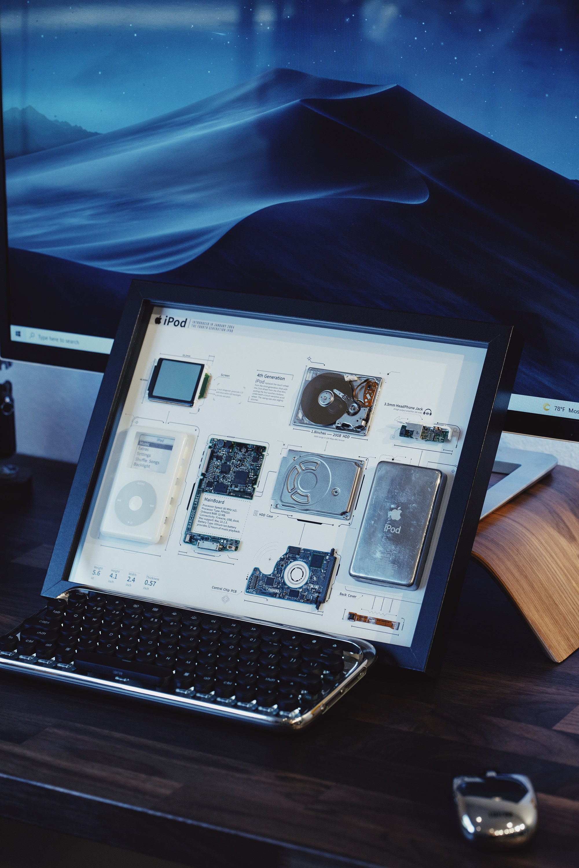 Disassembled Ipod Classic Art With Frame Deconstructed Ipod - Etsy