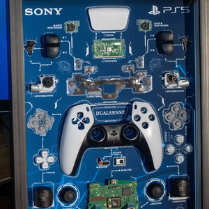 Disassembled Sony PS5 Controller Dualsense Frame Art, PS5 Controller ...