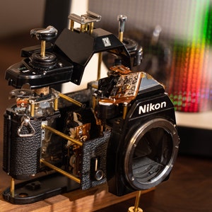 Disassembled Mechanical Film Camera, Deconstructed Nikon EM, Nikon FG ...