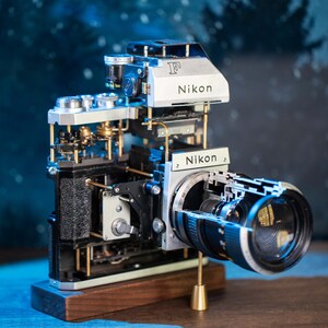 Disassembled Mechanical Film Camera, Deconstructed Nikon EM, Nikon FG ...