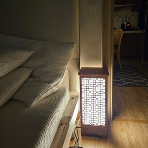 HANJI Paper Lamp - Korean Traditional Window Art, Wood Table Night ...