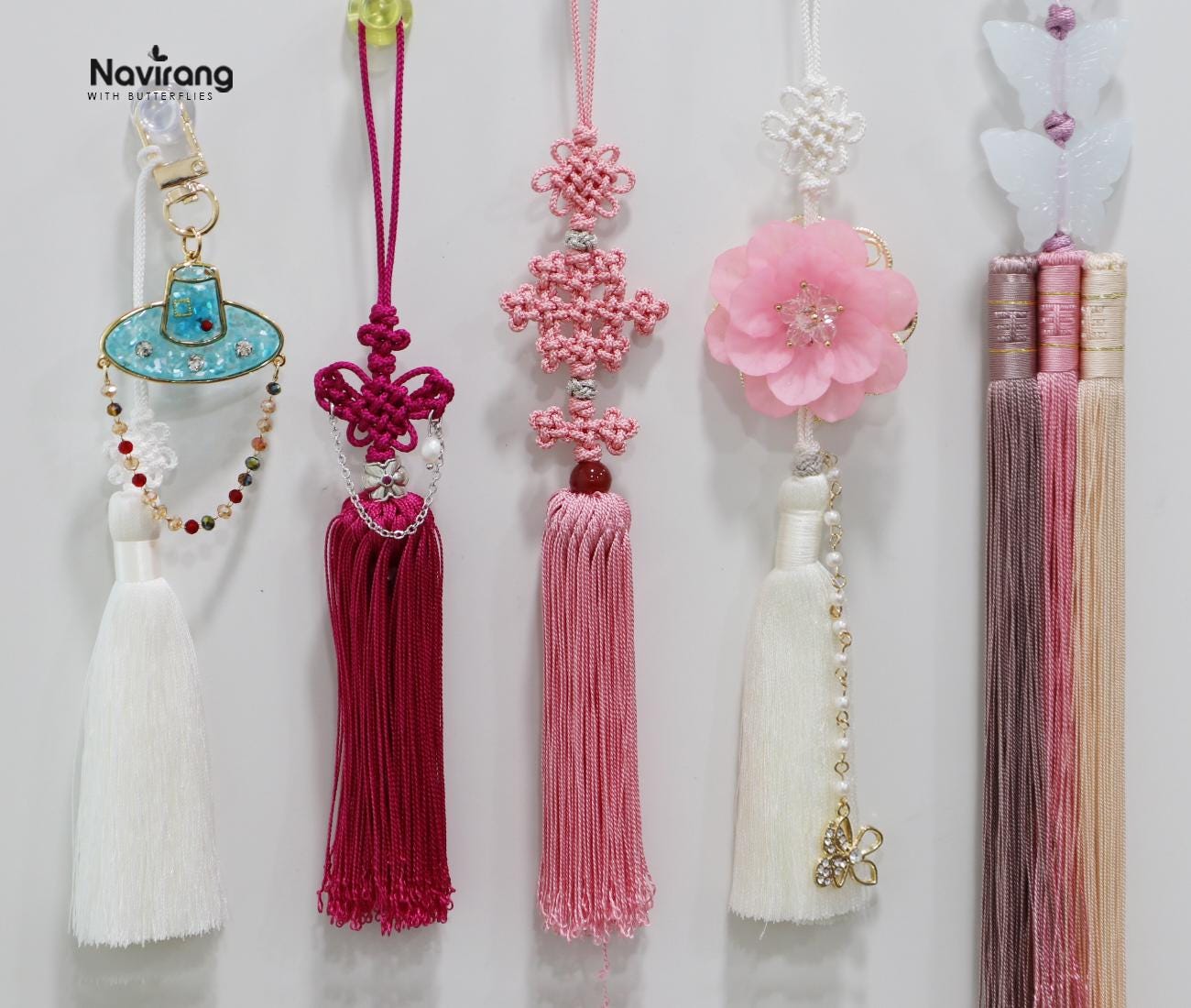 KPOP Diamond Knot Norigae - Korean Premium Handmade Knot Tassel Charm ...
