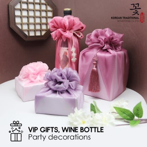 Flower Bojagi 5 Set- Korean Tradition Wrapping Cloth, Handmade | Fabric ...