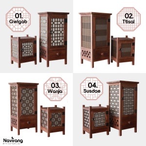 HANJI Paper Door Lamp - Korean Traditional Window Art, Mood Light ...