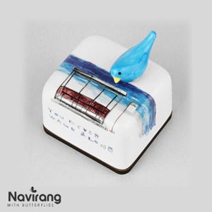 Ceramic Music Box - Moony Orgel, Korean Traditional Tiger and Bird ...