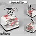 Ceramic Music Box - Moony Orgel, Korean Traditional Tiger and Bird ...
