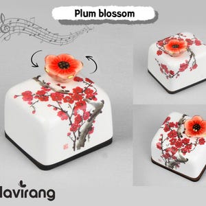Ceramic Music Box - Moony Orgel, Korean Traditional Tiger and Bird ...