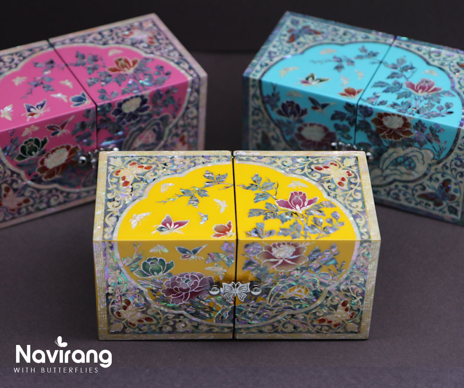 SECRET Jewelry Box - Freesia Yellow | Korean Traditional Mother-of ...