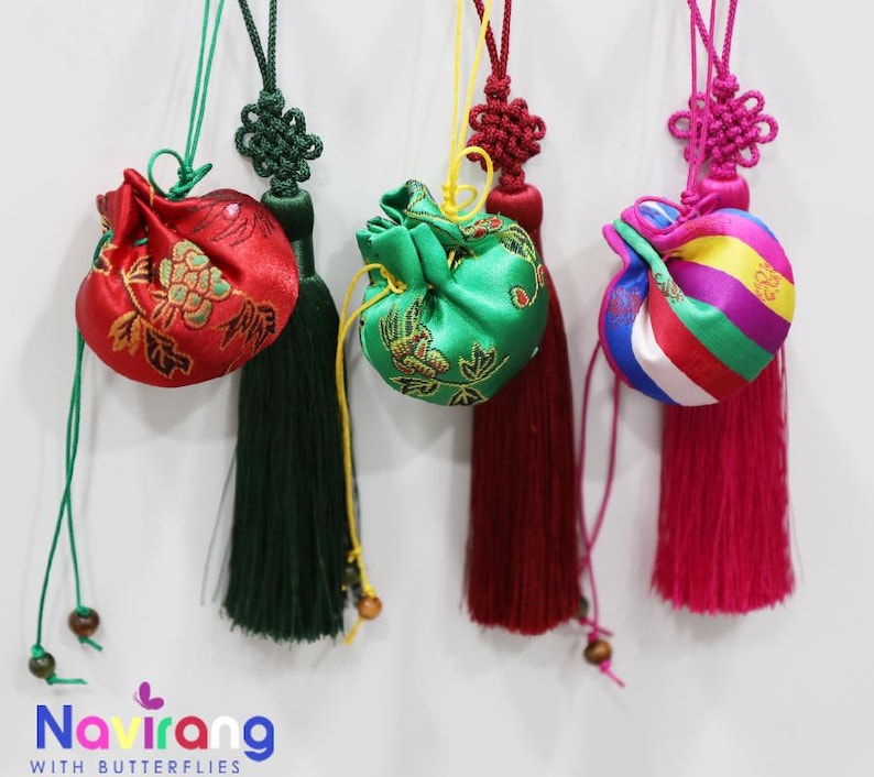 Saekdong / Yangdan Silk Traditional Korean Fortune Bag, Lucky Pouch ...
