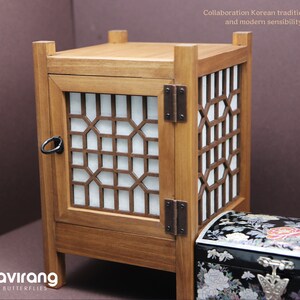 HANJI Paper Door Lamp Korean Traditional Window Art, Mood Light, Wooden ...