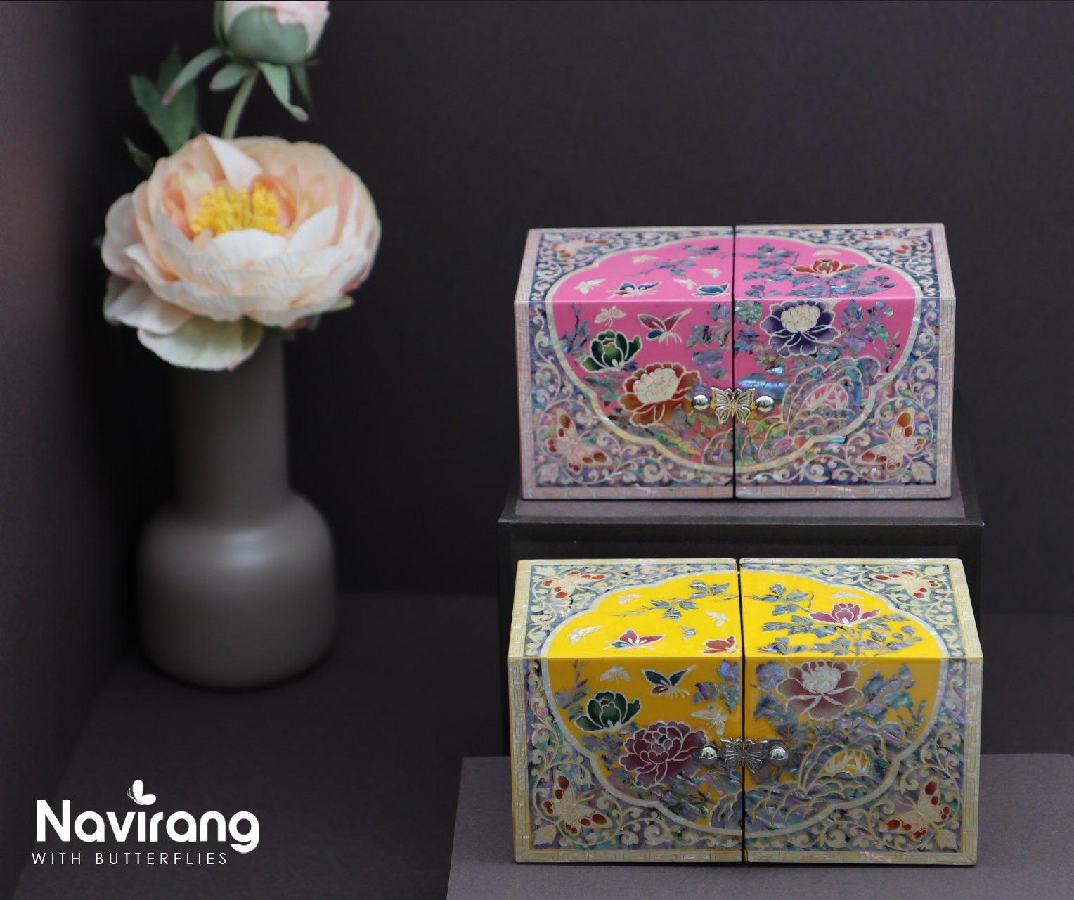 SECRET Jewelry Box - Freesia Yellow | Korean Traditional Mother-of ...