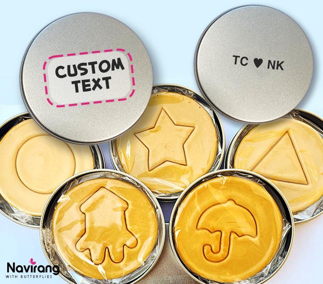 24 Styles Dalgona Game Candy in Custom Text Tin With Needle for ...