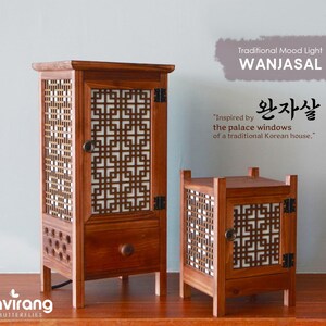 HANJI Paper Door Lamp - Korean Traditional Window Art, Mood Light ...