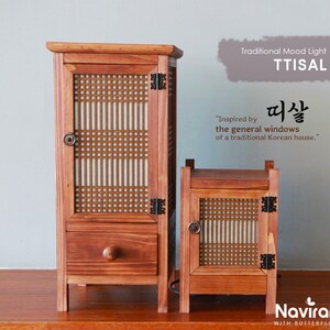 HANJI Paper Door Lamp Korean Traditional Window Art, Mood Light, Wooden ...