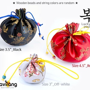 Saekdong / Yangdan Silk Traditional Korean Fortune Bag, Lucky Pouch ...