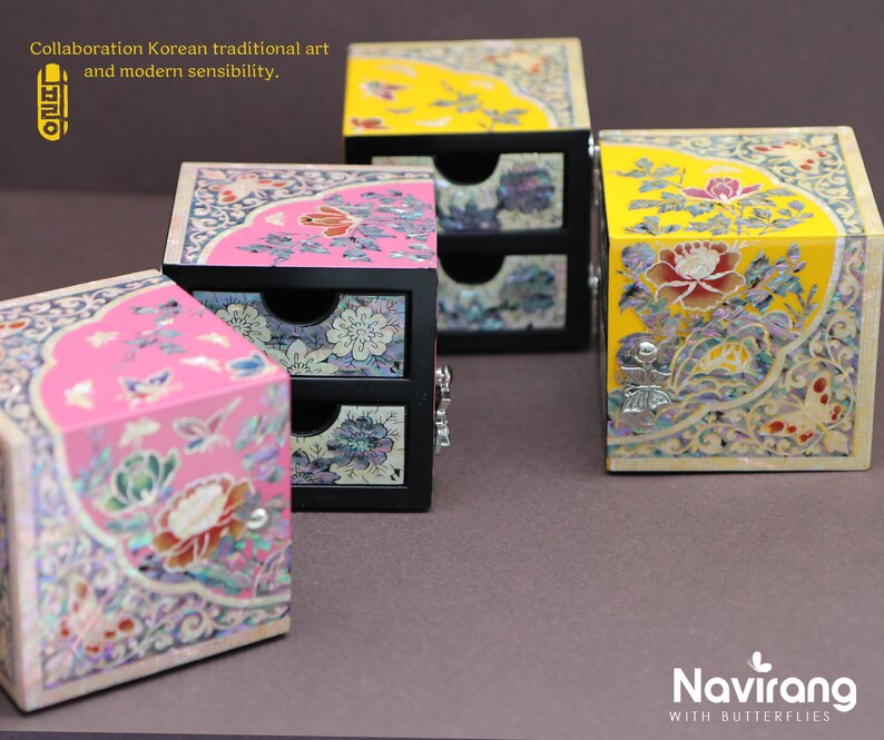 SECRET Jewelry Box Freesia Yellow Korean Traditional - Etsy