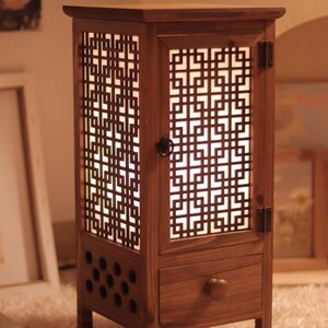 HANJI Paper Door Lamp - Korean Traditional Window Art, Mood Light ...