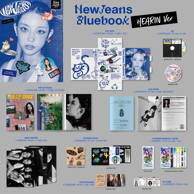 NEWJEANS 1st EP Album 'new Jeans' Blue Book 6 - Etsy
