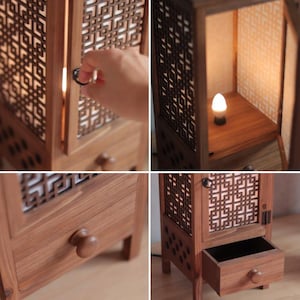 HANJI Paper Door Lamp - Korean Traditional Window Art, Mood Light ...