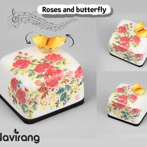 Ceramic Music Box - Moony Orgel, Korean Traditional Tiger and Bird ...