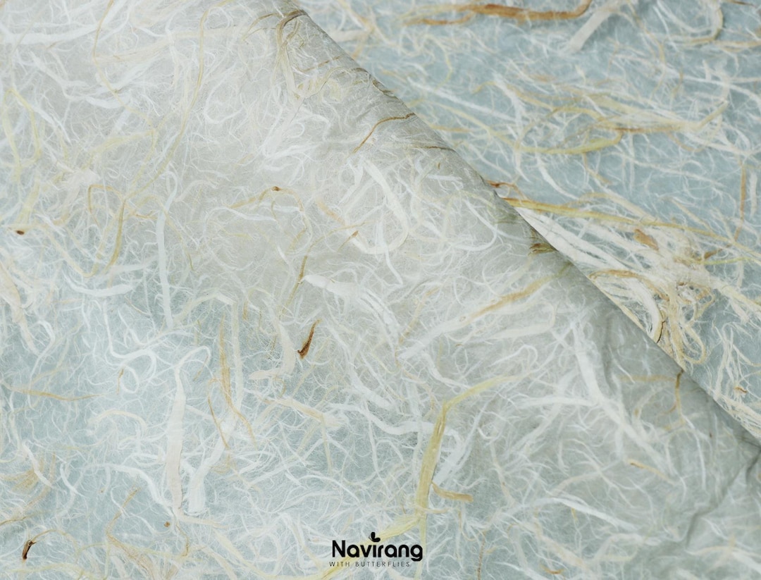 Full Mulberry Bark Unryu Paper- White / Handmade Korean Mulberry Paper ...