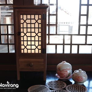 HANJI Paper Door Lamp - Korean Traditional Window Art, Mood Light ...