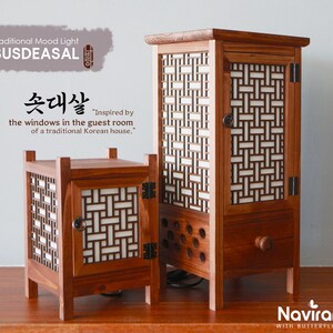 HANJI Paper Door Lamp Korean Traditional Window Art, Mood Light, Wooden ...