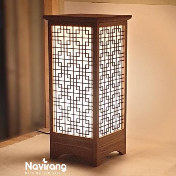 Wood and Shoji Paper Lamp - Etsy