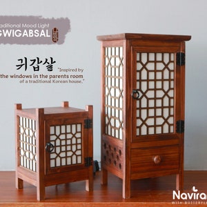 HANJI Paper Door Lamp Korean Traditional Window Art, Mood Light, Wooden ...
