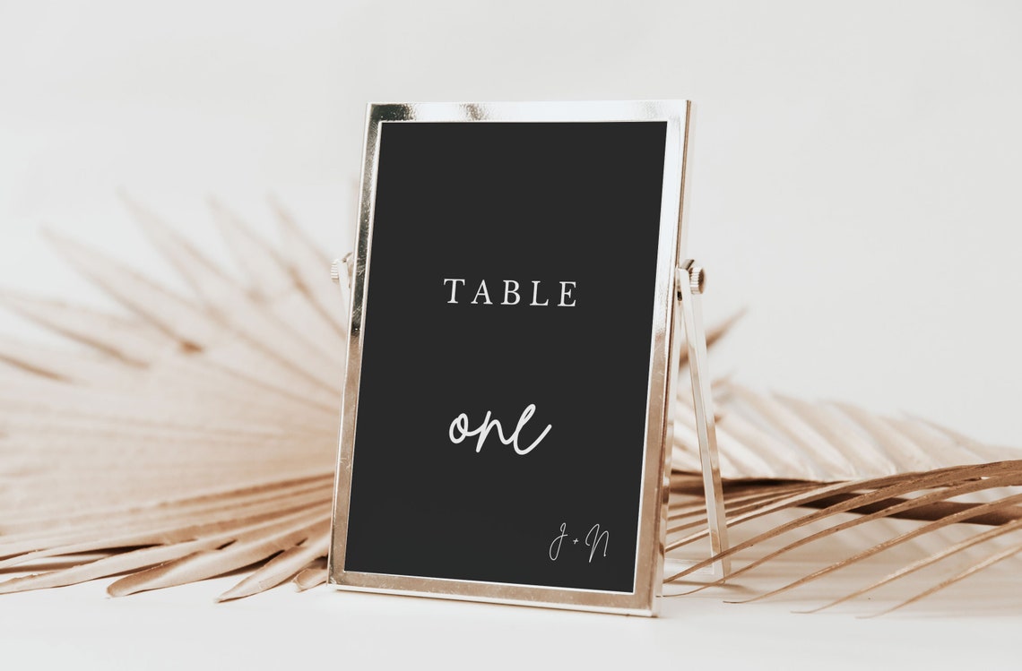 Table Numbers Template Minimalist Table Numbers Modern Table - Etsy