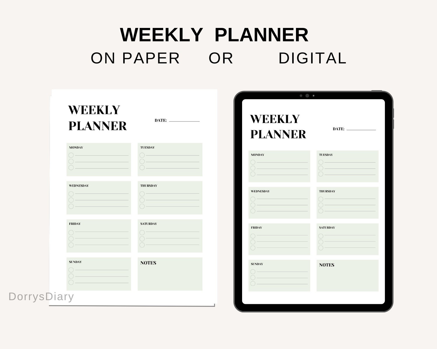 Weekly Planner Printable A4 Weekly Planner for Download Pink - Etsy