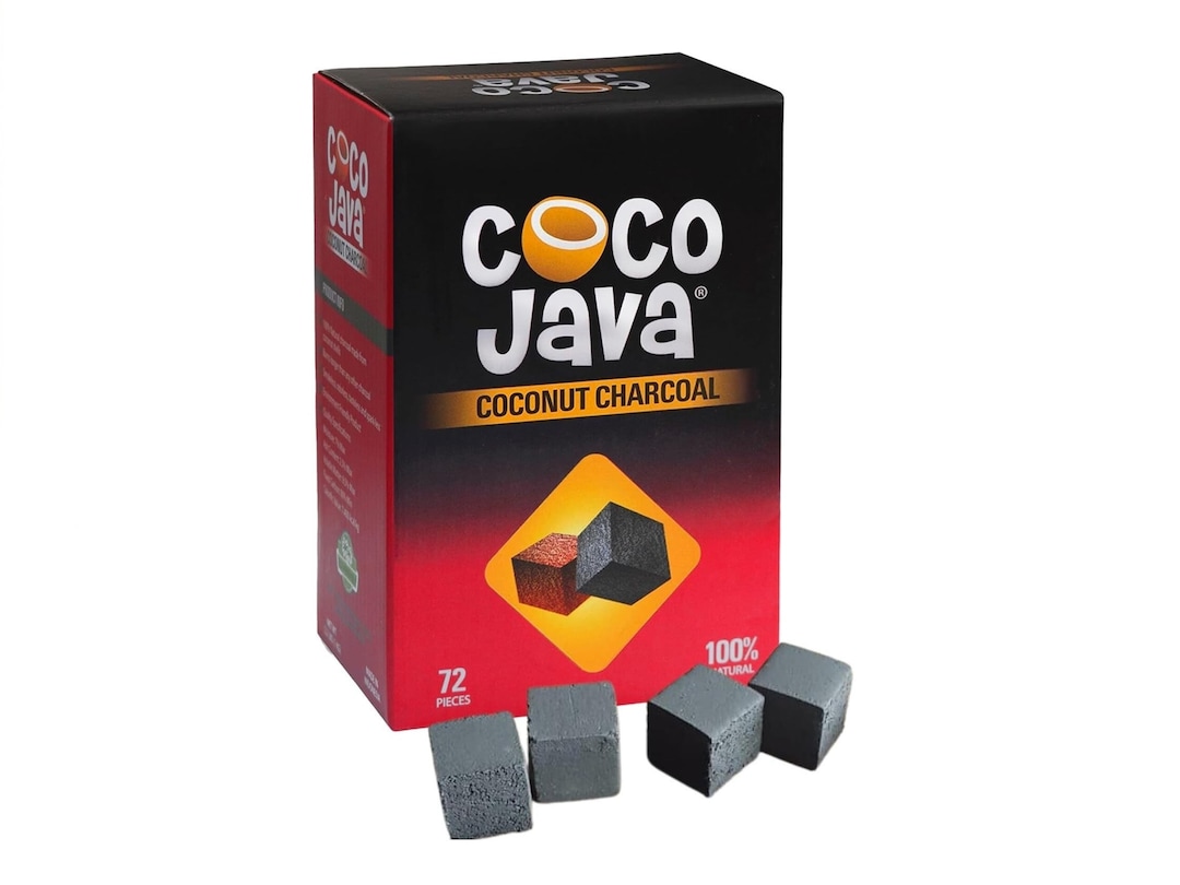 Coco Java Coconut Charcoal Natural Hookah Coal 72 Pieces / 1 KG CUBES ...