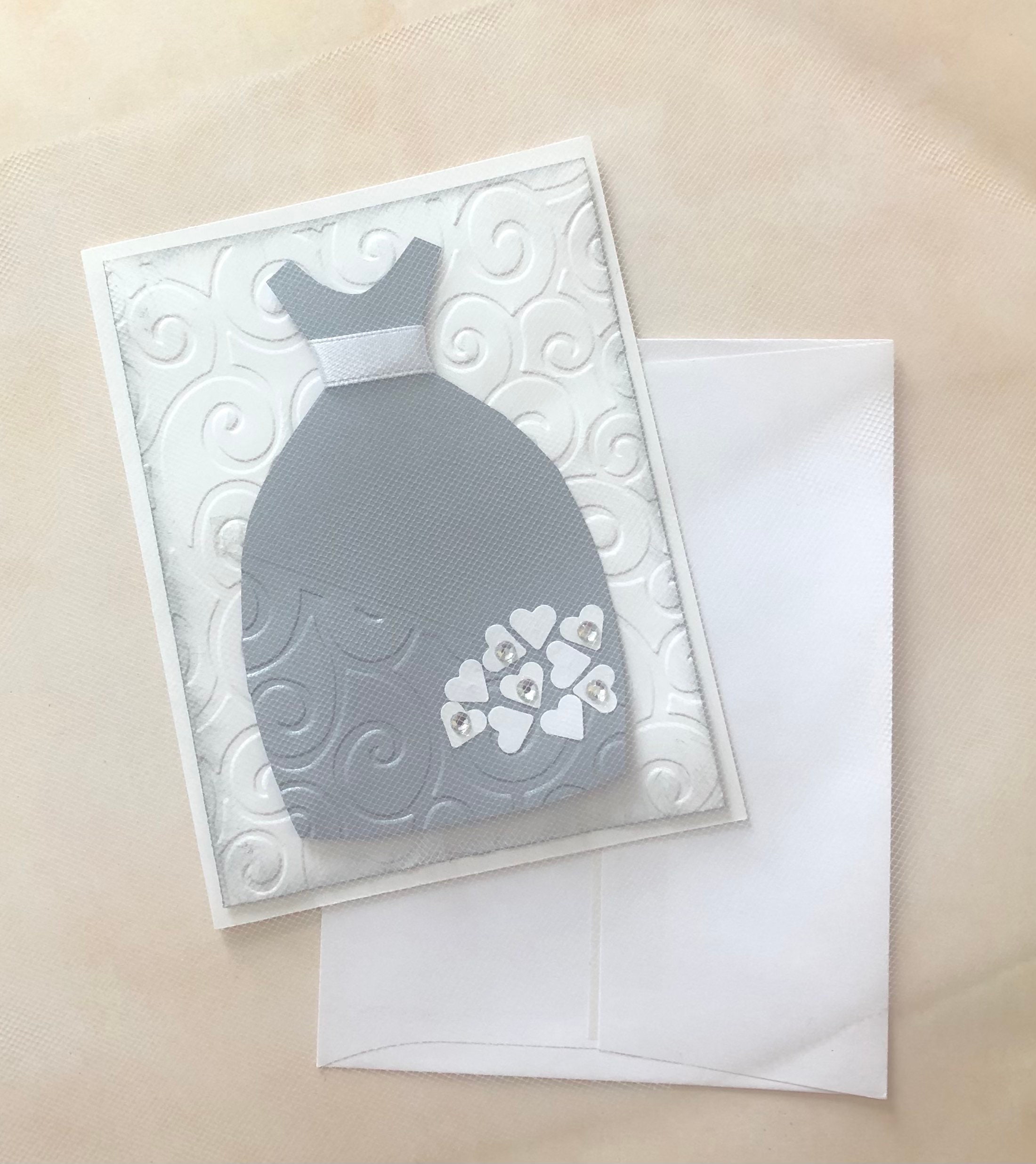 Personalized Handmade Wedding Dress Card - Etsy
