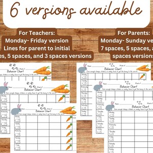 Printable Behavior Chart for Kids, Students, Classroom Management for ...