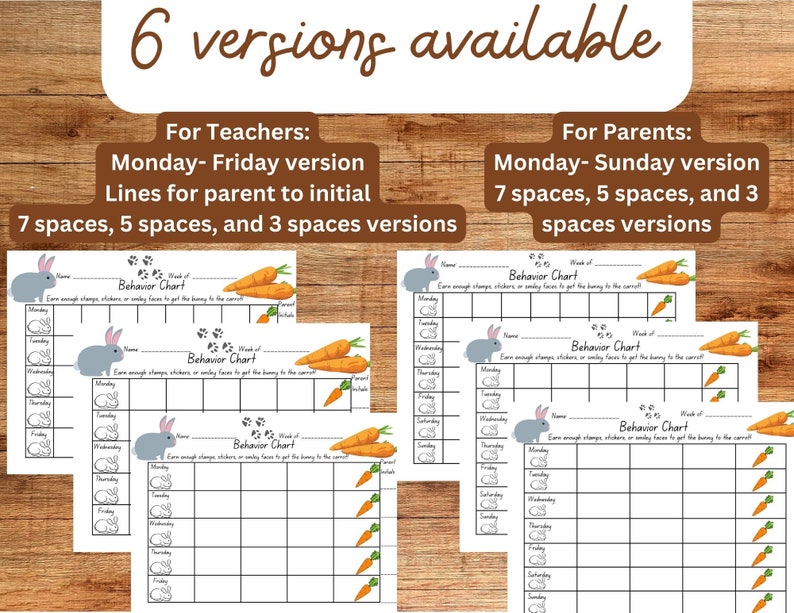 Printable Behavior Chart for Kids, Students, Classroom Management for ...