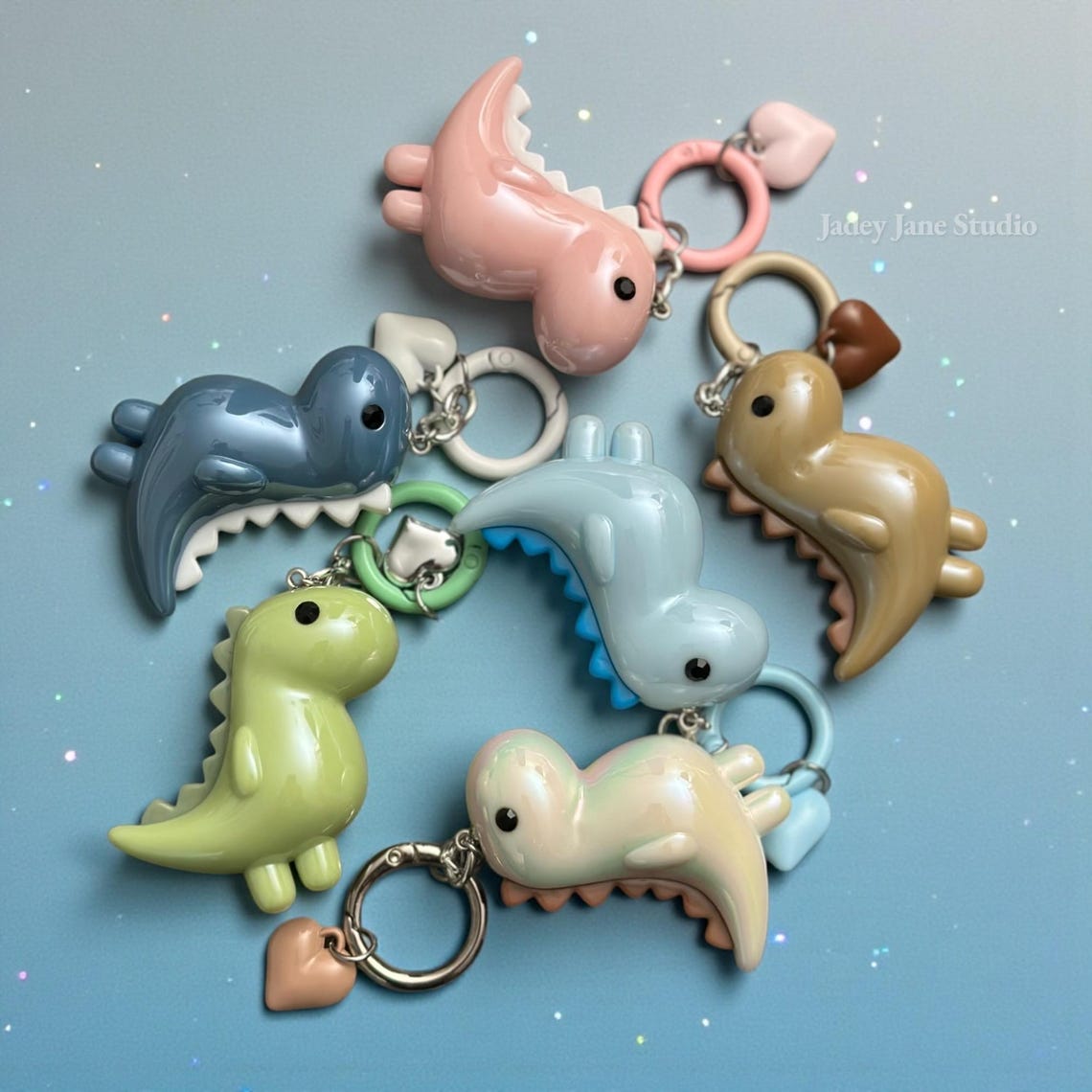 Cute Dinosaur Keychain – Kawaii Bag Charm, Matching Couples Gift ...