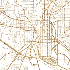 Columbus Georgia Map, High Resolution Real Gold Leaf Texture ...