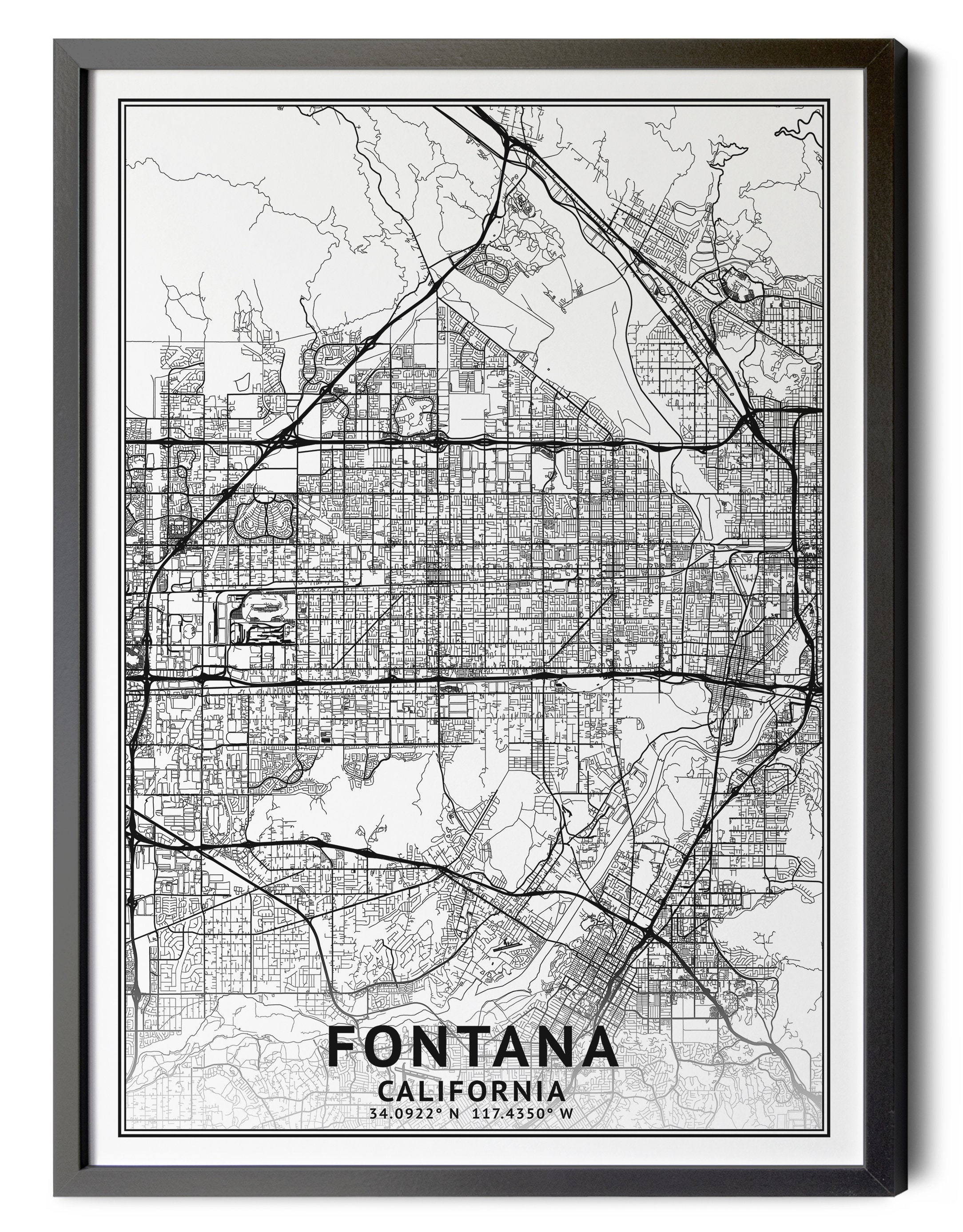 Mapa De Fontana, California