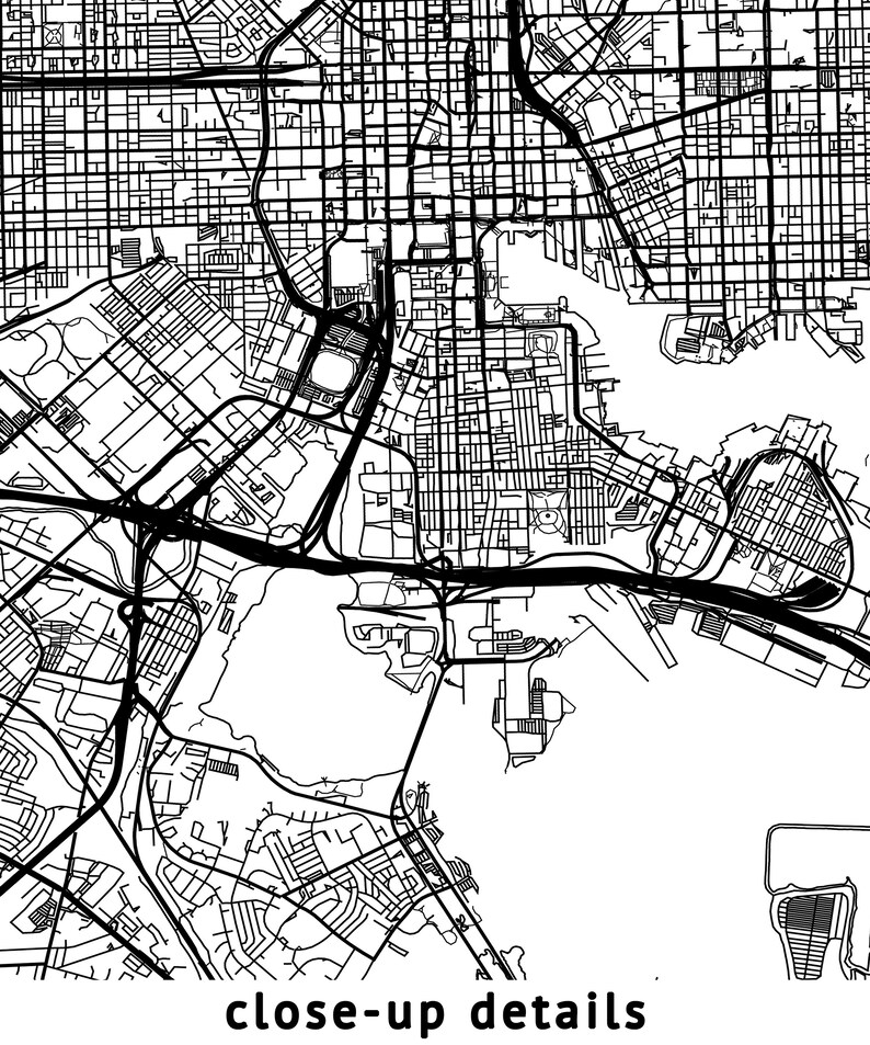 Baltimore Maryland Map, Black and White, Coordinates, Map of Baltimore ...