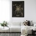 Beijing China Map, Black, High Resolution Real Gold Leaf Texture ...