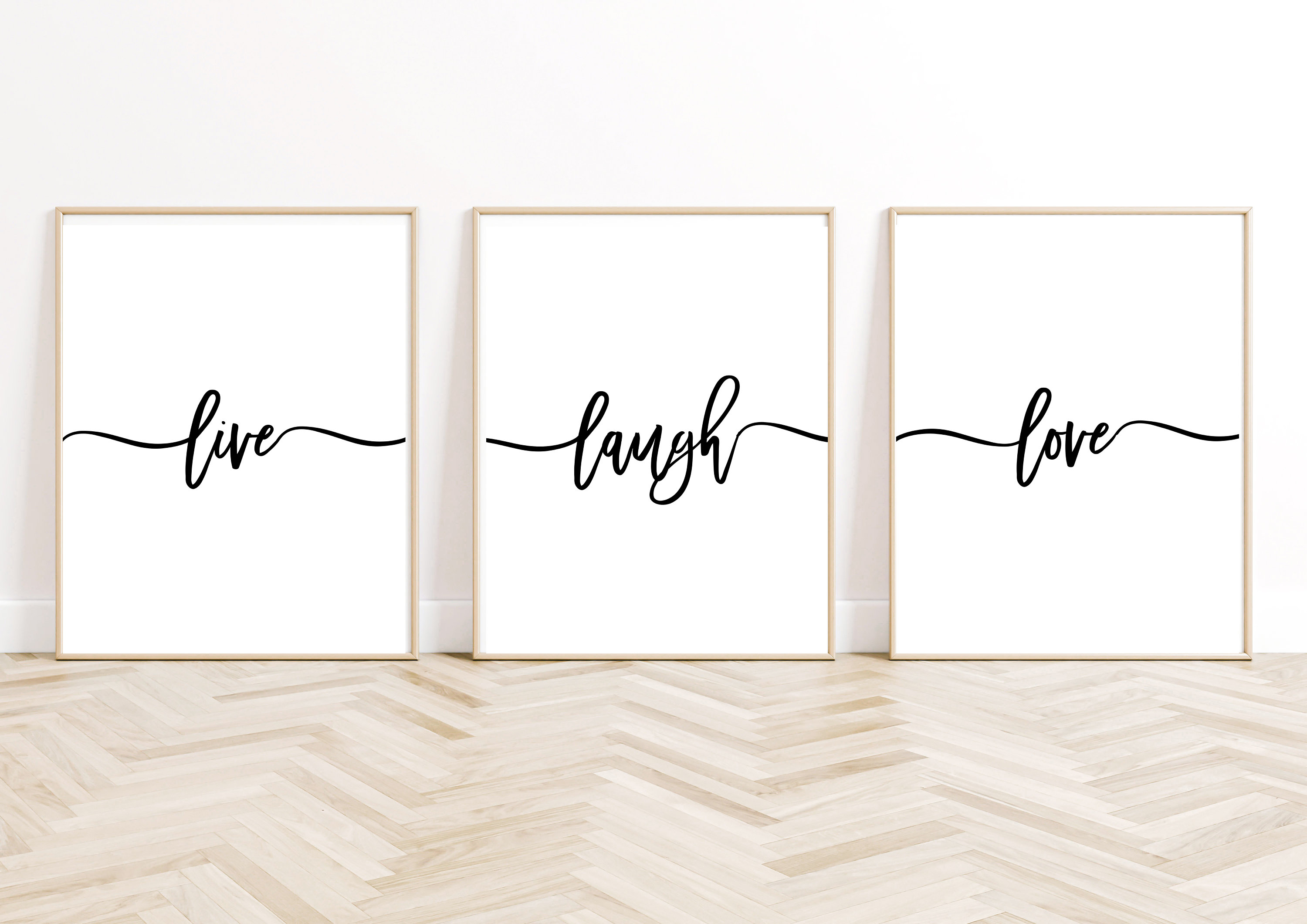 Live, Laugh, Love Wall Decor set of 3. Motivational, Inspirational Sign ...