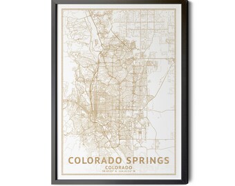 Colorado Springs Map Printable - Etsy