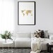 World Map, Gold, High Resolution Gold Foil, World Map Wall Art, Map of ...