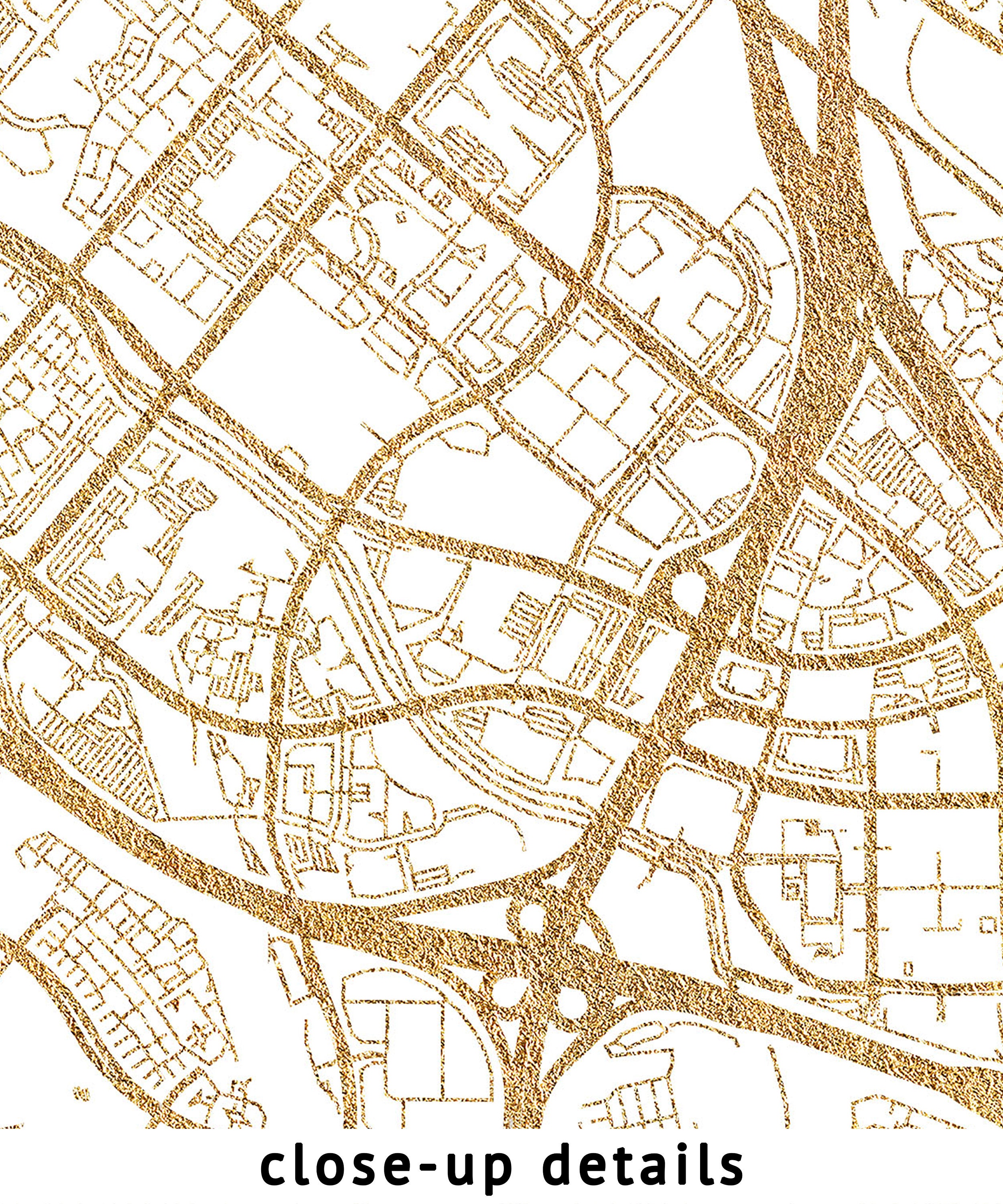 Irvine California Map, High Resolution Real Gold Leaf Texture ...