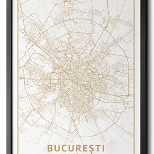 Bucharest Romania Map, High Resolution Real Gold Leaf Texture ...